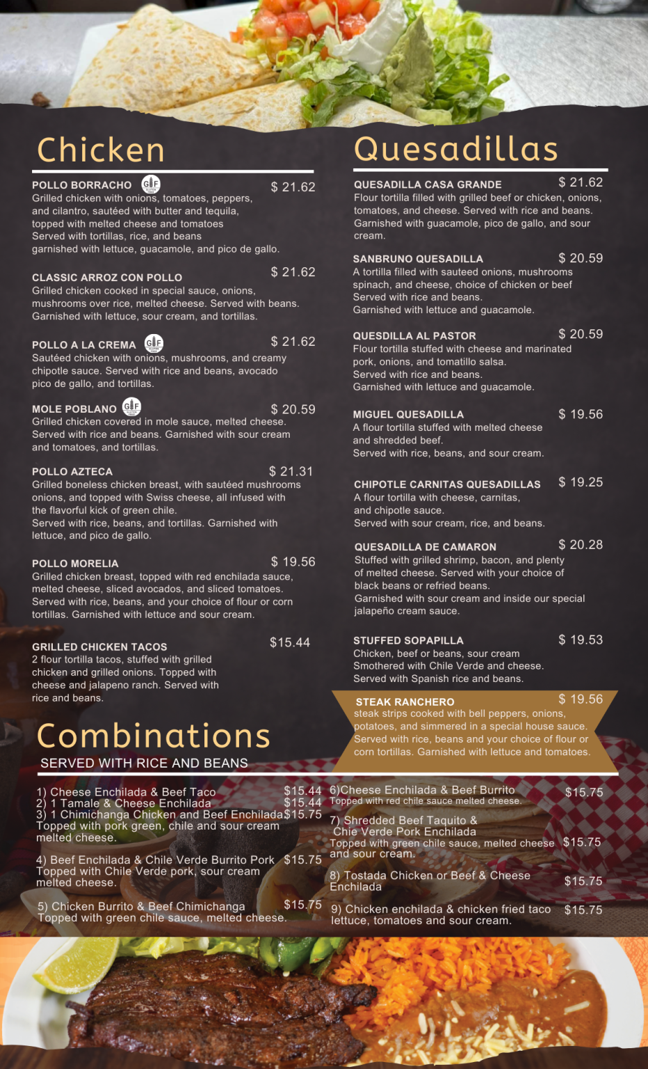 Menu – Casa Grande